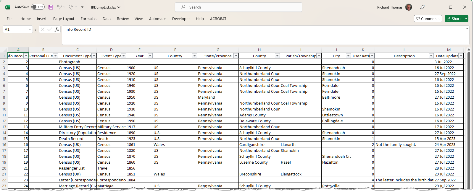Exporting Directly to Excel