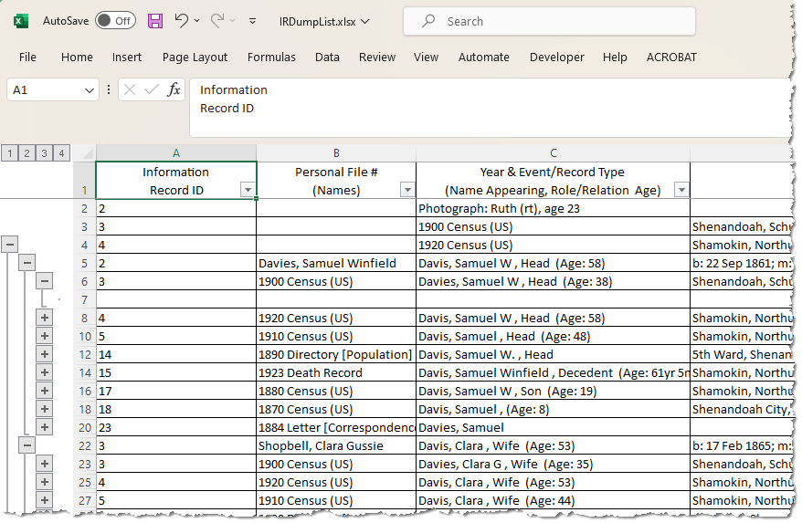 Exporting Directly to Excel