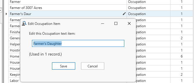 List Editor