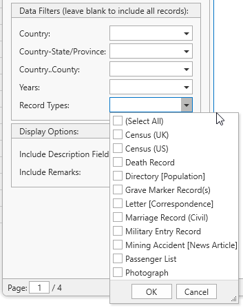 Filtering Data Records