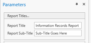 Customizing Report Titles